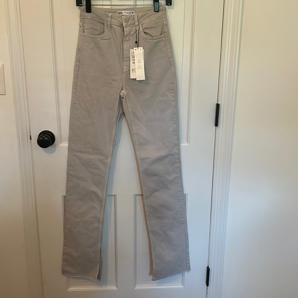 Zara | Jeans | Zara High Rise Split Hem Denim | Poshmark